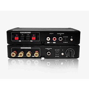 DYNASTY PROAUDIO WSA-5RP Wireless Surround Sound Rear Speakers Kit with 2 x 50W Amplifier Built-in, 5.2G / 5.8GHz Dual Band Selectable, Total 106 RF Channel Auto Switching, Black