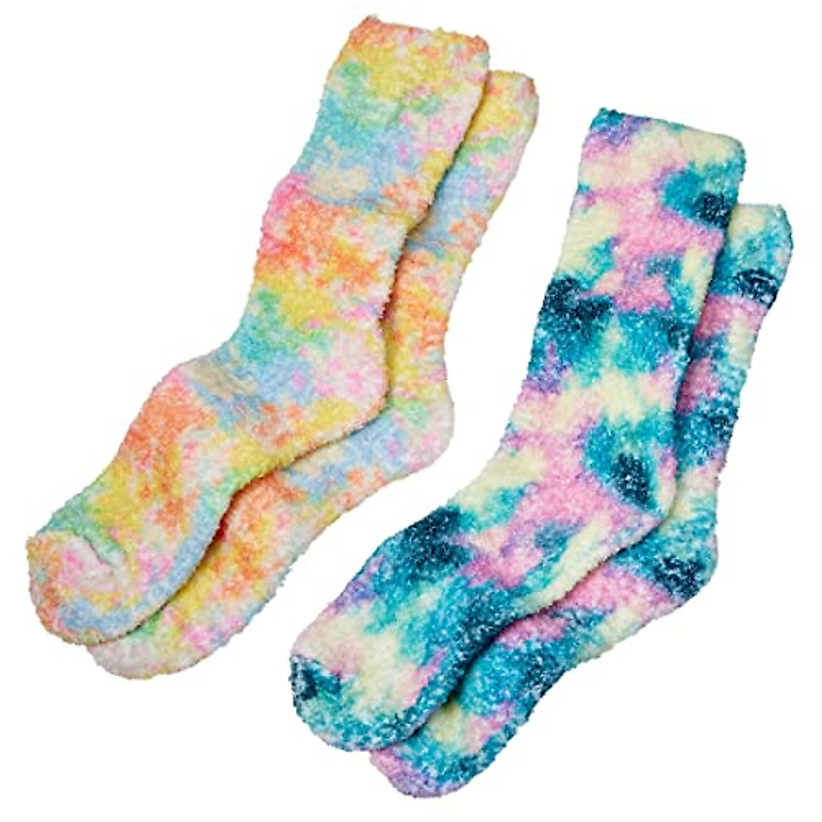 Gilbins Womens Soft Fuzzy Sock, Holiday Christmas Slipper Socks, holiday stocking stuffers, Snowflake Fuzzy Socks, 6 Pack, Size 9-11