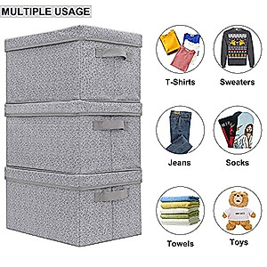 GRANNY SAYS Bundle of 1-Pack Extra Large Rectangle Storage Bins & 3-Pack Rectangle Storage Bins with Lids