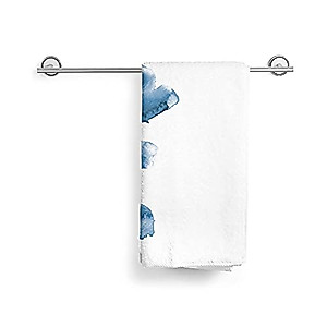 Ideolocator Chic Boho Exotic Flowers Hand Towels for Bathroom Soft Large Decorative Hand Towels Multipurpose for Bathroom, Hotel, Gym and Spa (27.5x15.7in, White)