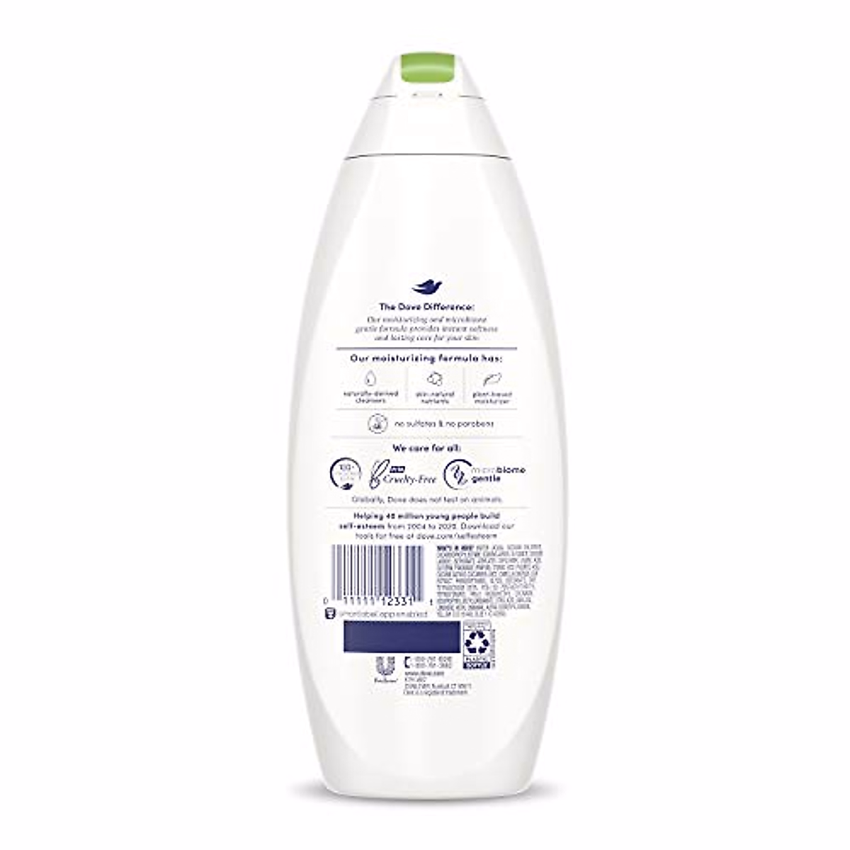 Dove Refreshing Body Wash Revitalizes and Refreshes Skin Cucumber and Green Tea Cleanser That Effectively Washes Away Bacteria While Nourishing Your Skin, 22 Fl Oz (Pack of 4)