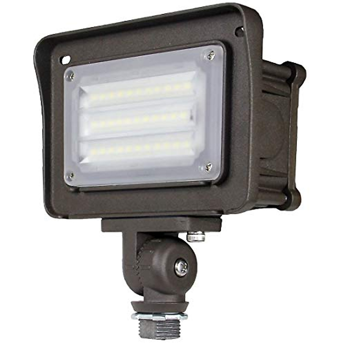 DAKASON 30W LED Flood Light Outdoor, Dusk-to-Dawn Photocell 180° Adjustable Knuckle, 3900LM 5000K Replaces 100W HPS/MH, IP65 Waterproof Outdoor Security Lighting Fixture, 100-277Vac, ETL Listed