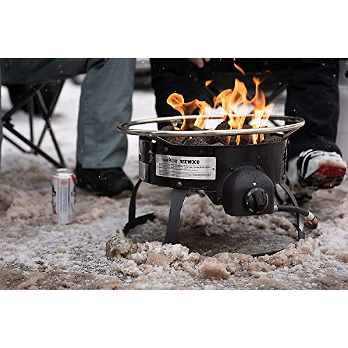 Redwood Portable Propane Fire Pit