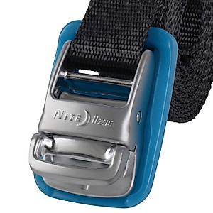 Nite Ize CamJam Tie Down Strap - Tie Down Ratchet Straps - Straps for Trucks & Cars - Tie Downs for Luggage & Gear - 6 ft Strap, Blue (Pack of 2)