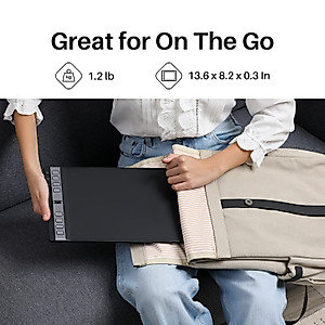 2023 HUION Inspiroy 2 Large Drawing Tablet with Scroll Wheel 3-Set 8 Customized Keys Battery-Free Pen for Art, Design, Sketch, 10x6inch Graphics Tablet Works with Mac, PC/Mobile, Glove Included