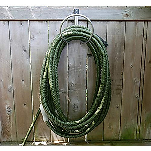 UpCaddy Hose Hanger Wall Mount, Holds 25 to 125 Feet of 3/4 Inch Hose – Aluminum Hose Hook