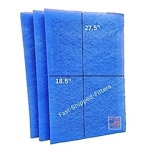 Fast-Shipped-Filters 3 Pack 20x30 Replacement Filter Pads Compatible with AirRanger Air Cleaner 20x30 Refill Blue