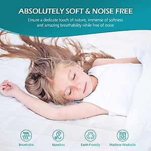 HAOK Waterproof for Water Heated Mattress Pad King Size -Diamond Quilted Down Alternative Mattress Protector Cover Fitted Up to 16” Deep Pocket