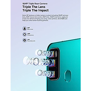 Ulefone Unlocked Cell Phones, Note 9P Octa-Core Unlocked Smartphone, 6.52" Waterdrop Full-Screen, Triple Rear Camera, Dual SIM 4G Phones, 4500mAh, 4GB+64GB, Face ID, Android 11 Mobile Phone - Green