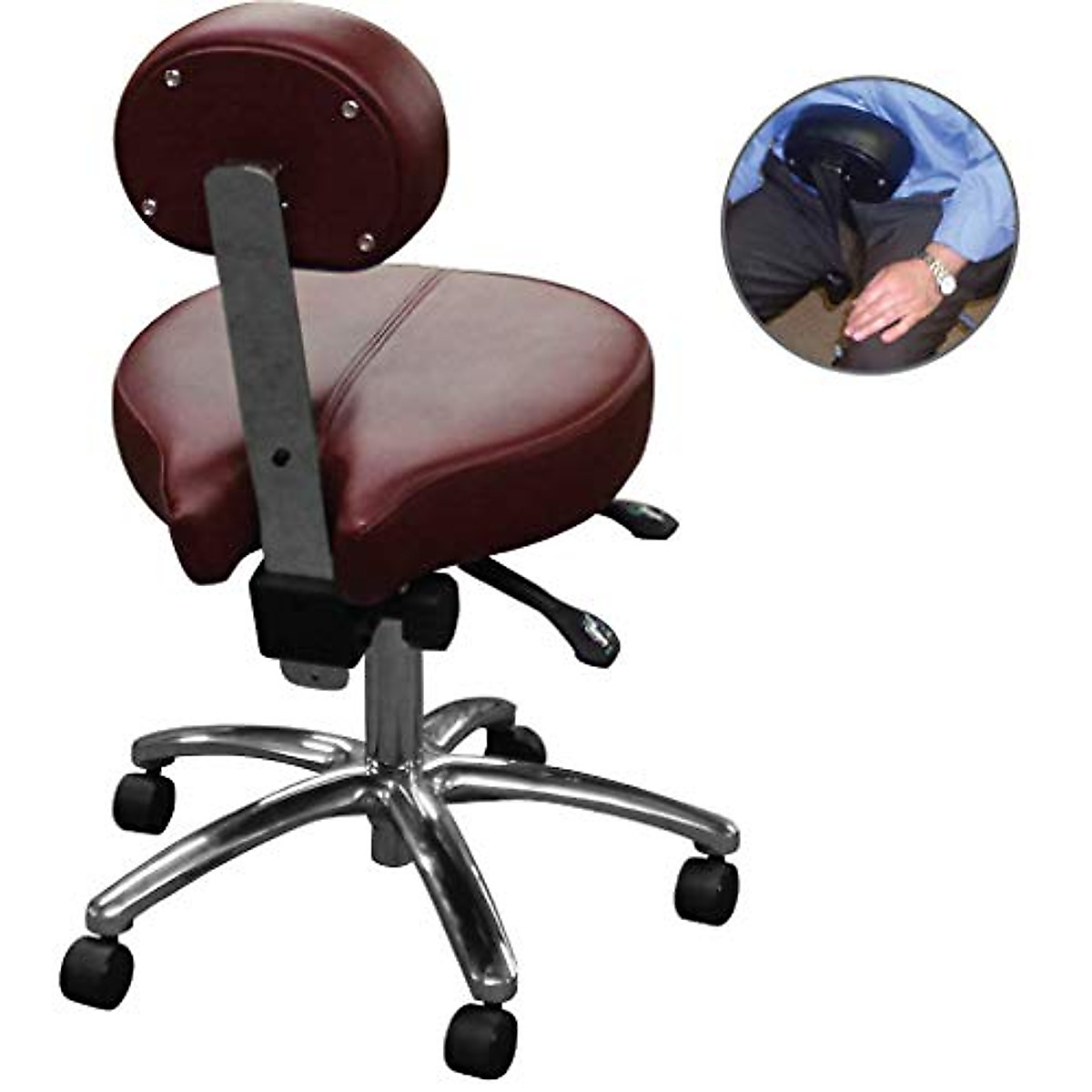 Relax The Back, Front Support Pillow Stool, Black