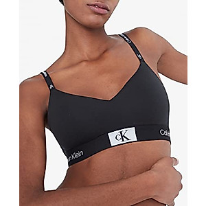 Calvin Klein Women's 1996 Cotton Lightly Lined Bralette, Black