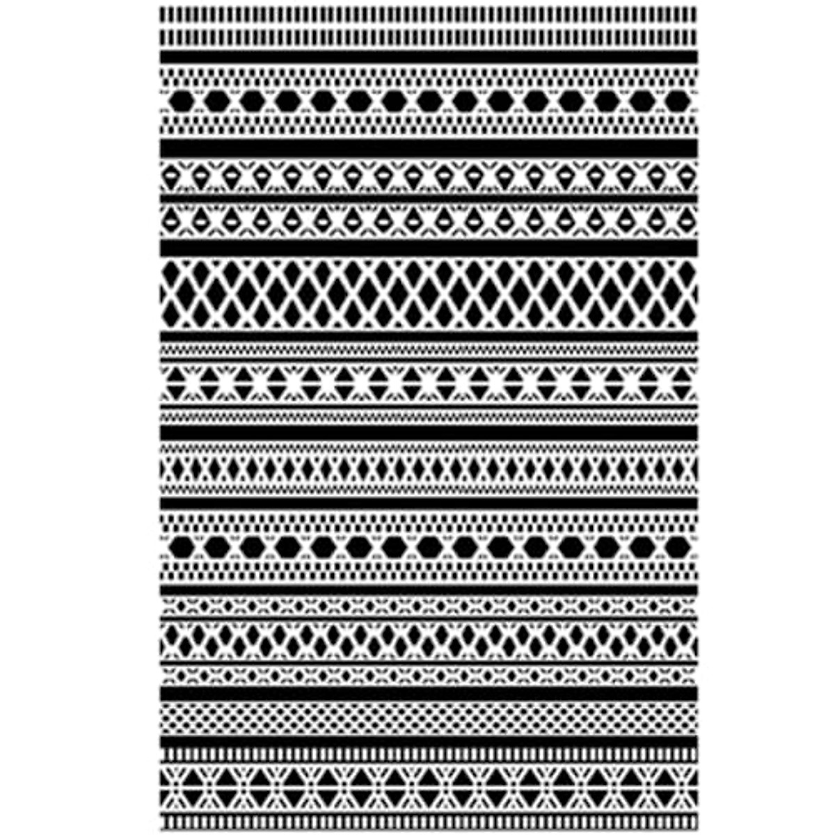 Reversible Waterproof Outdoor Rug Tangier – 5’ x 8’ Black & White – Polypropylene Straw Mat for Camping, RV, Trailer, Indoor, Terrace, Deck, Backyard & Garden – Large Modern Area by LUOMU RUGS