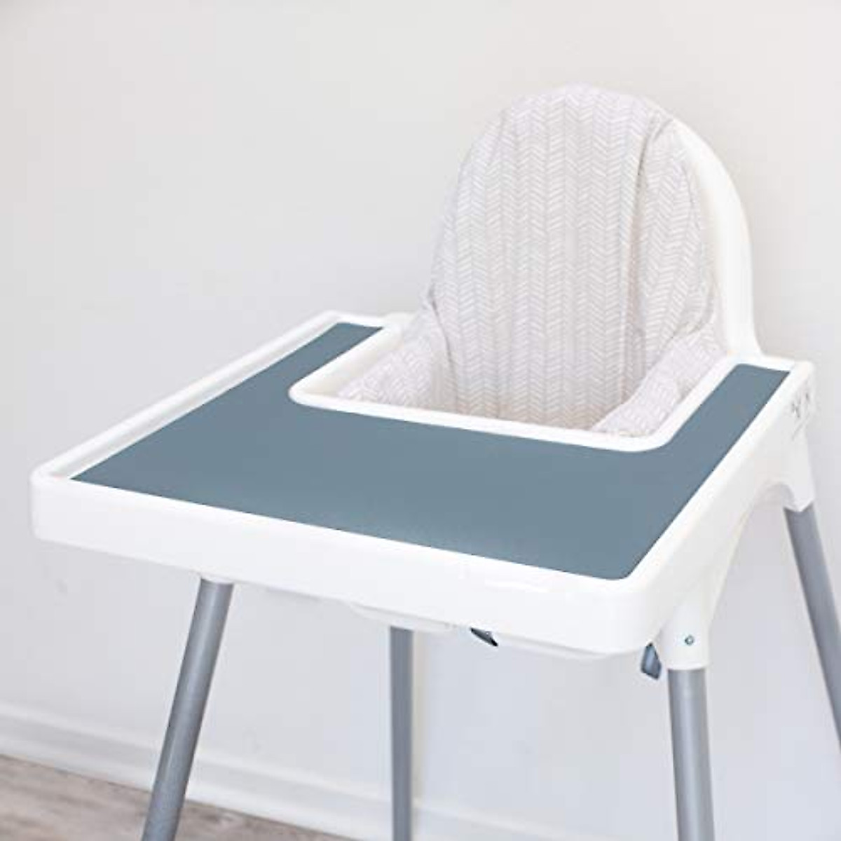 Mango Co. High Chair Placemat for Antilop Baby High Chair - BPA Free, Dishwasher Safe, Silicone Placemats - Finger Foods Placemat for Toddler and Baby (Ether Blue)