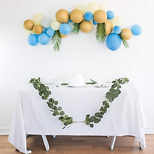 Balloon Garland Kit Balloon Arch Kit Party Decorations Blue, Ivory, and Gold Confetti Latex Balloons for Any Party: Wedding, Bachelorette, Graduation, Backyard, Bridal & Baby Showers, Birthday, More