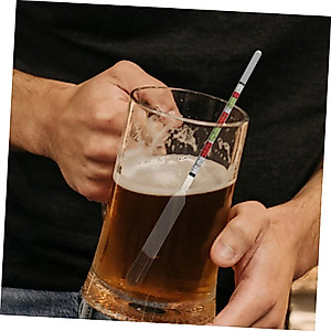 CRAFTHROU 1pc Sugar Meter Mead Hydrometer Sugar Scale Hydrometer Home Brew Hydrometer Maple Syrup Hydrometer Kit Hydrometer for Wine Hydrometer for Mead Beer Hydrometer Borosilicate Glass