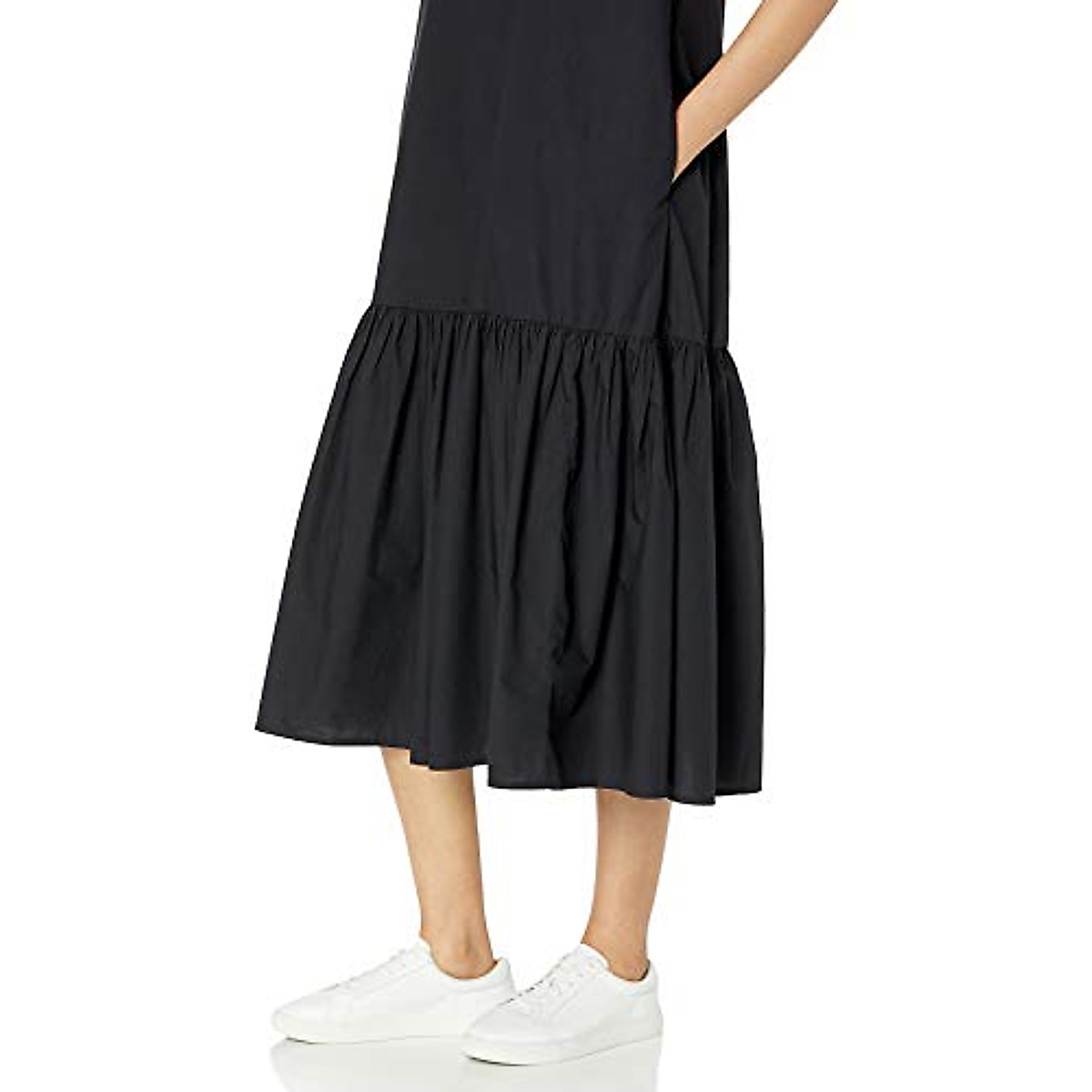 The Drop Women's Ilana Sleeveless Wide Hem Maxi Dress, Black, 3X Plus Size