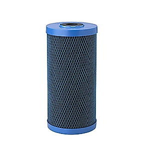 Pentair Pentek CFB-Plus10BB Big Blue Carbon Water Filter, 10-Inch, Whole House Fibredyne Modified Molded Carbon Block Replacement Cartridge, 10" x 4.5", 5-10 Micron, Pack of 12