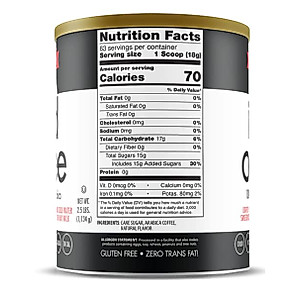 Caffe D'Vita Simply Iced Coffee French Vanilla - 100% Colombian Arabica Instant Mix, French Vanilla Instant Coffee, Low Calorie Iced Coffee, Lightly Sweetened, Dairy Free - 2.5 Lb Can