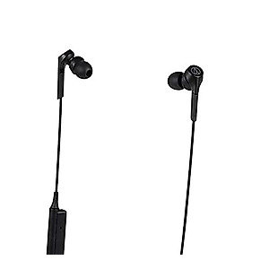 Audio-Technica ATH-CKS550XBTBK Solid Bass Bluetooth Wireless In-Ear Headphones, Black