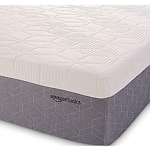 Amazon Basics Cooling Gel-Infused, Medium-Firm Memory Foam Mattress, CertiPUR-US Certified - Queen Size, 12 Inch