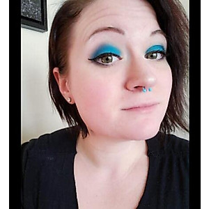 D.Bella 16G Colorful Clear Septum Rings Clear Horseshoe Piercing Retainers Flexible Acrylic Tragus Helix Hoop Bioflex Nose Lip Eyebrow Earring Retainer for Work Surgery 8mm