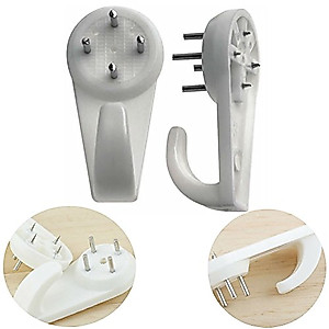 AKOAK 20 Pieces 2" Bearing Up to 25lbs Invisibility Plastic Hardwall Hanger Hooks for Hardware,Fasteners & Hooks Wall Mount Non-Mark Hooks Picture Photo Frame Hangers