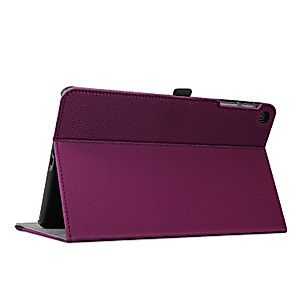 Fintie Case for Samsung Galaxy Tab A 10.1 2019 Model SM-T510/T515/T517, Multi-Angle Viewing Stand Cover with Pocket, Purple