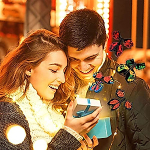 HLARTNET Magic Flying Butterfly Toy - Magic Wind Up Rubber Band Powered Flying Butterfly Surprise for Colorful Bookmark and Greeting Card Mother's Day Surprise Gift 6 Pcs