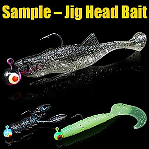 Round-Jig-Heads-for-Fishing-Painted-Jigheads-Walleye-Bass Crappie Fishing Jig Hooks 3/8 oz 1/4 oz 3/16 oz 1/8 oz 1/16 oz Assortment 25-50 Pack