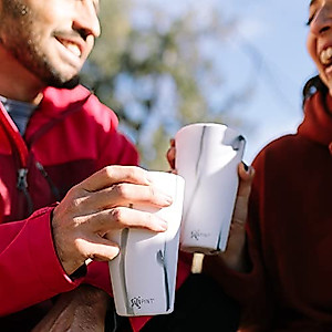 Silipint: Silicone Pint Glasses: 4 Pack Headwaters, Mtn Marble, Arctic Sky & Hippie Hops - 16oz Unbreakable, Flexible