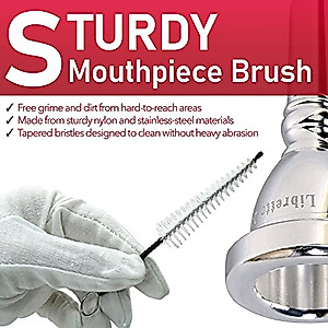 Libretto Low Brass ALL-INCLUSIVE Cleaning Kit with Instructions: Valve Oil + Slide Grease + Cleaning Cloth + Mouthpiece/Valve/Bore Brushes. A Great Gift for Tuba, Euphonium, Baritone, Sousaphone &More