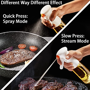 HXJV Olive Oil Sprayer for Cooking, 2 Pack Glass Oil Spray Bottles Set, Cooking Olive Oil Dispenser, Oil Mister Spray Bottle, Kitchen Gadgets Accessories Utensils for Air Fryer, Baking, Salad, 200ml