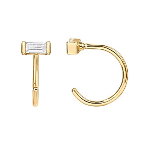 PAVOI 21C-E06 Loop (Baguette, Yellow Gold)