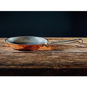 Sertodo Copper Skillet Pan | 8 inch Diameter | Patented Stainless Steel Handle System | Naturally Non-Stick Tin Lining, Pure Copper Body | Professional Kitchen Grade | Elegant, Durable, Functional