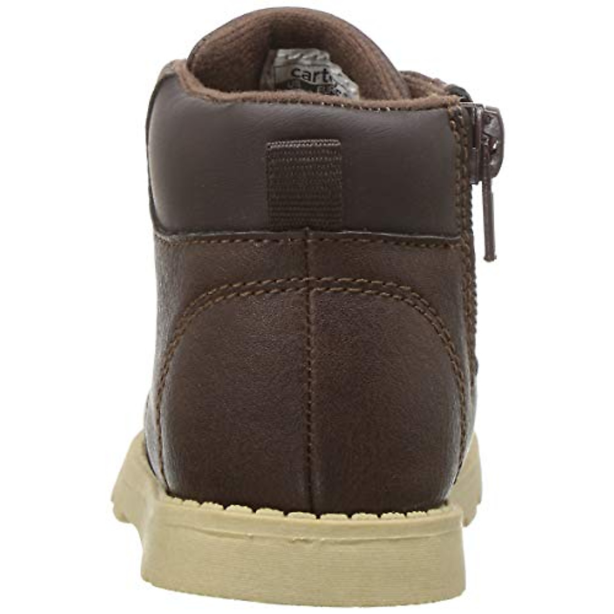 carter's Boys' Brand Fashion Boot, Brown, 6 M US Toddler