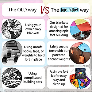 Tote A Fort XL, Blanket Fort Kit, Fort Building Kit, Kids Fort, Kids' Playhouses, Portable Childrens Fort, Fort Kit