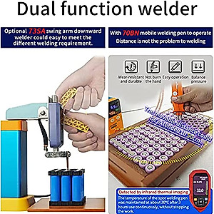 CHUNTIANMEI 801B Battery Spot Welder,Industrial Energy Storage Battery Welding Machine,with Spot Welder Pen,11.6Kw Pulse Spot Welder,Portable Precision Battery Welding Equipment