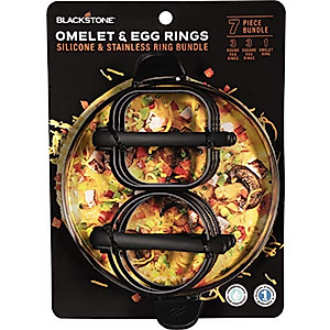 Blackstone 5515 Egg Ring/Omelet Ring Kit,Silver