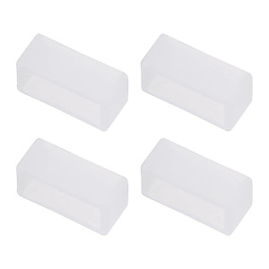 uxcell Watch Band Strap Loops, Rubber Replacement Fastener Rings Silicone Watch Holder Keeper for 16mm Width Watch Band, Transparent 4 Pcs