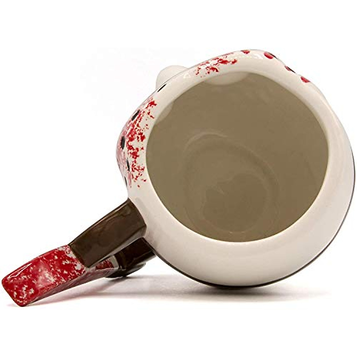 Silver Buffalo Warner Bros Friday The 13th Jason Mask with Knife Ceramic Coffee 3D Sculpted Mug, 1 Count (Pack of 1), Multicolor, 20 fluid ounce.