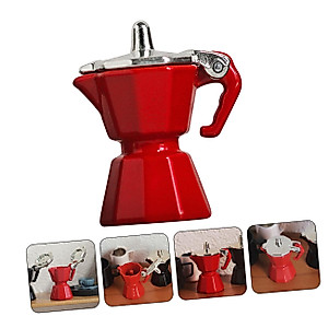 COHEALI decor coffee pot coffee makers Mini Coffee Machine Model Micro-scene Adornment Mini Kitchen Coffee Machine Mini House Appliances household Accessories furniture Ob11 alloy