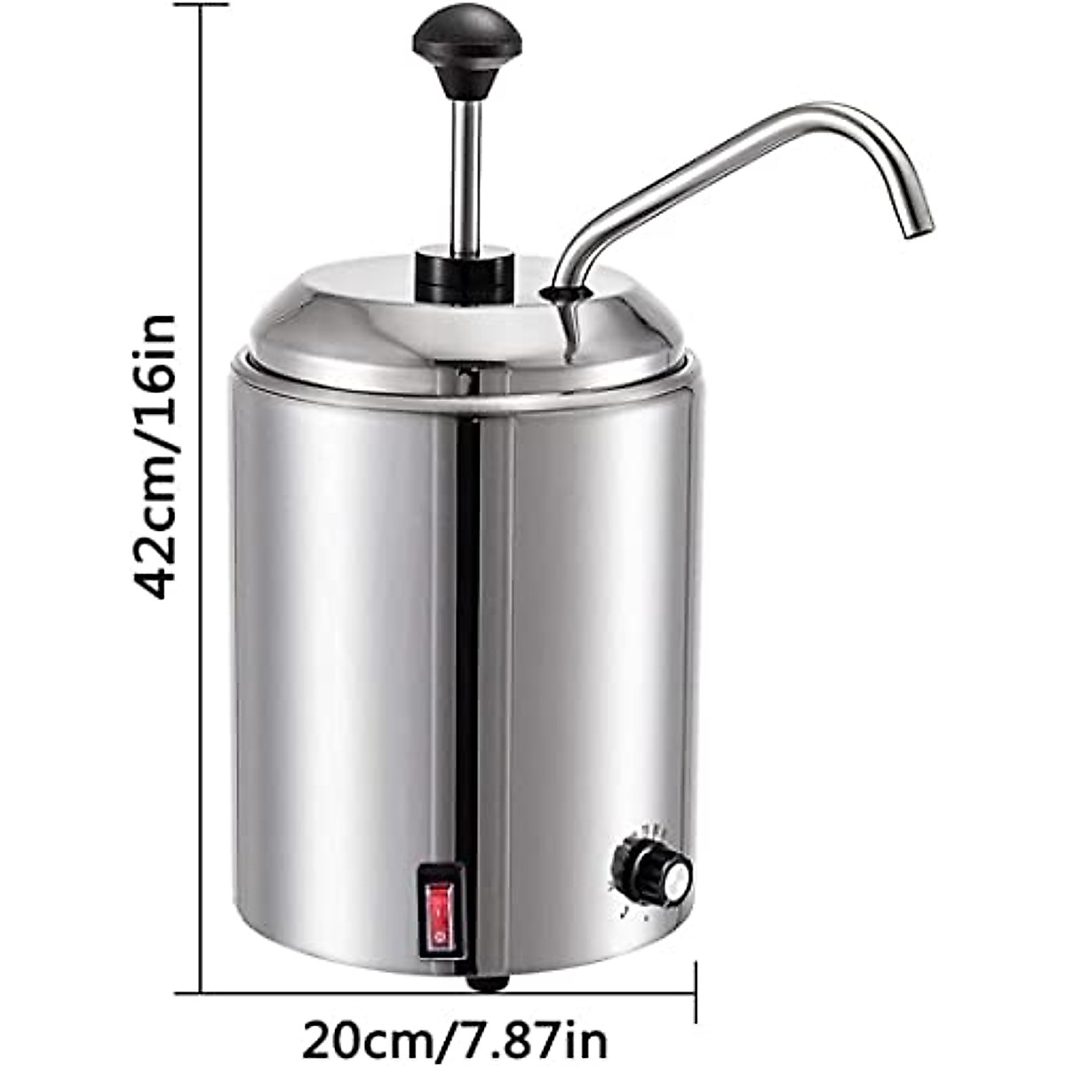 ANSNAL Cheese Warmer Dispenser, 1600W Electric Food Sauce Warmer Heater, Commercial Jam Heat Preservation Machine for Chocolate Butter Cheese