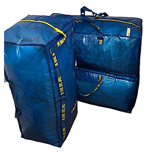 Ikea Frakta Storage Bag - Blue -- SET OF 3