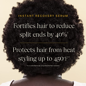 JVN Complete Instant Recovery Serum, Leave-In Anti Frizz Hair Serum, Repairs Hair and Protects Against Heat Damage, Smoothing Serum for All Hair Types, 3.4 Fluid Ounces