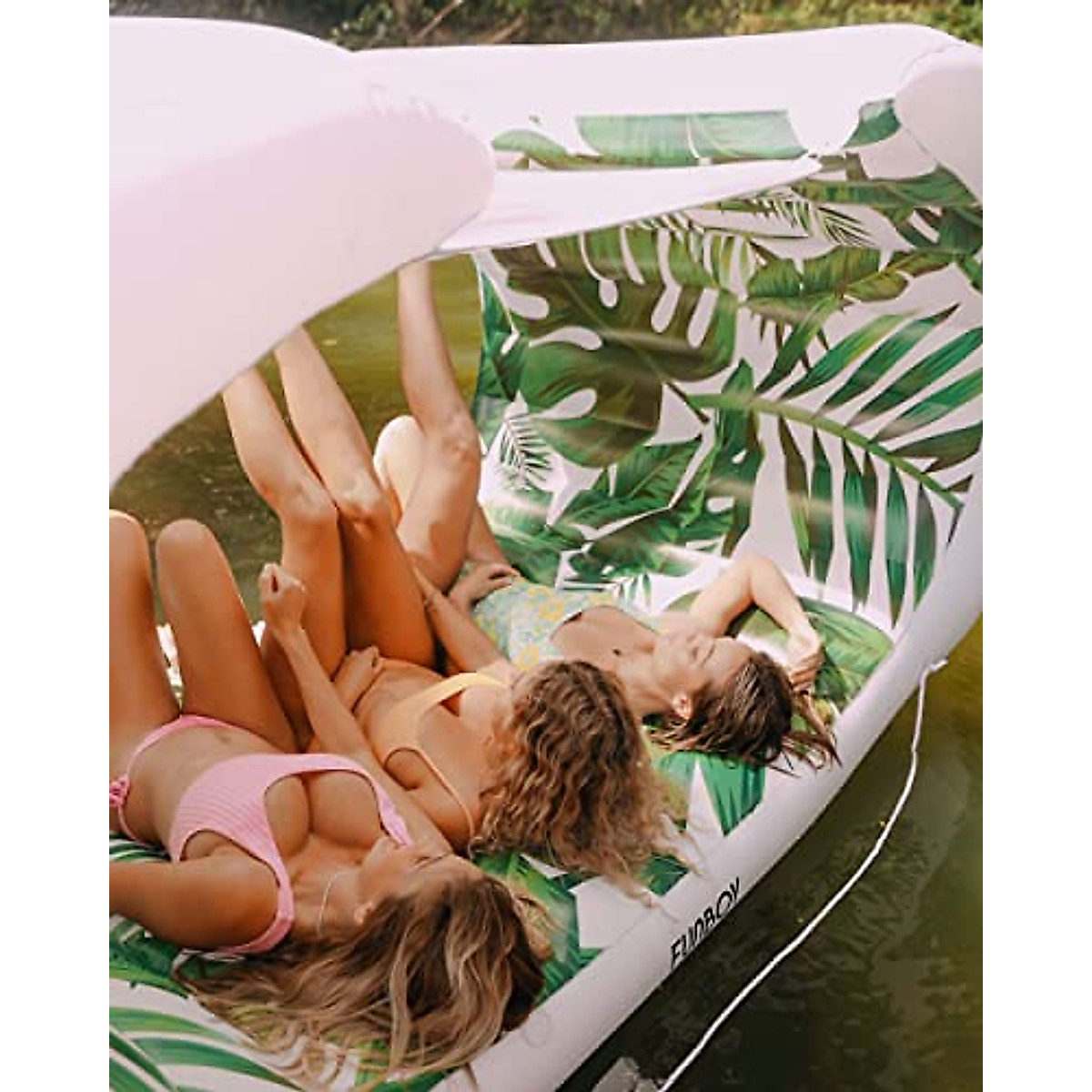 FUNBOY FBBALILNGR Cabana Detachable Shade Lounger Palm, Bali - Tropical