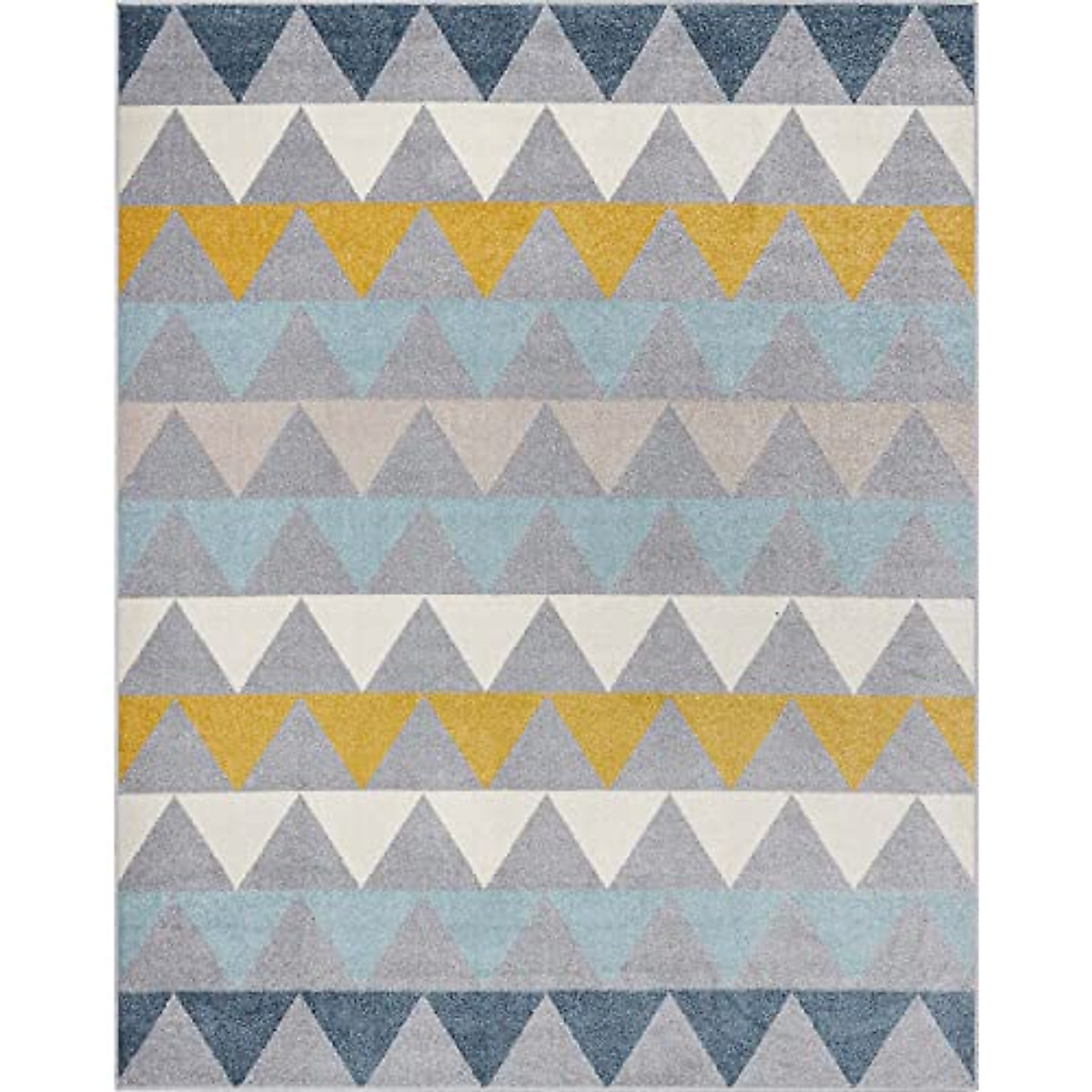 Well Woven Mystic Nova Grey Modern Geometric 5'3" x 7'3" Distressed Area Rug, 5 ft 3 in x 7 ft 3