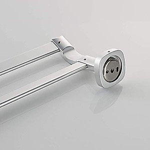 JJZXD Space Aluminum Frame Bathroom Rack Wall Hanging Towel Rack Hook Towel Rack Toilet Rack