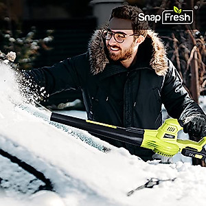 Cordless Leaf Blower, Electric Leaf Blower Battery-Powered, 20V Lithium Leaf Blower Cordless with Battery & Charger, Powerful Cordless Blower Lightweight for Sweeping Snow (Battery&Charger Included)