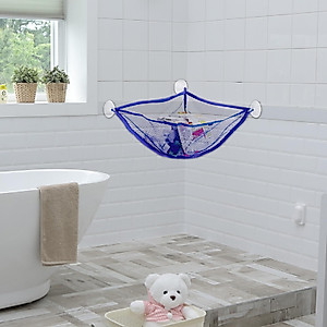 PATIKIL Stuffed Animal Net, Mesh Hammock Stuffed Animal Storage Corner Hanging Nets Holder for Bedroom, White