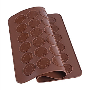 Oumefar Macaroons Baking Mat,48 Cavities Silicone Sheet Mat Silicone Baking Mats for Macaroon Cookies Pastry DIY Bakeware Decorating Tools Bakingmat
